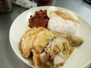 Alex Fried Chicken Rice in Miri City, MUST TRY SALAD Chicken Rice ...