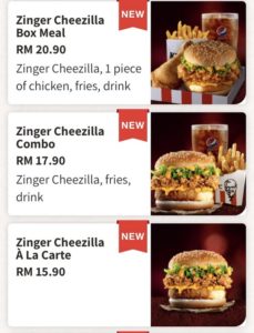 KFC launches ZINGER CHEEZILLA and ZINGER STACKER burgers! Rich brushed ...