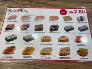 Sushi Mentai Complete Menu Preview in Miri City - Miri City Sharing