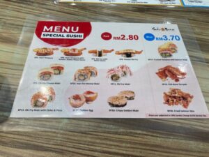 Sushi Mentai Complete Menu Preview in Miri City - Miri City Sharing