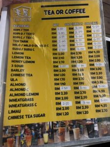 Old House Krokop Miri Menu Preview - Miri City Sharing