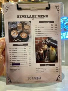 X . Street Cafe & Dine Menu Preview in Miri City - Miri City Sharing