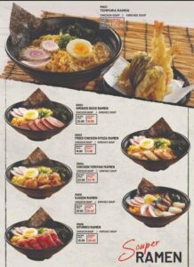 Papa Sushi Menu in Miri City - Miri City Sharing