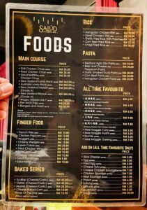 Salud Kitchen and Bar Menu Preview in Miri City - Miri City Sharing