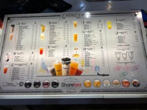Share Tea Menu Preview in Miri City with Delicious Delights - Miri City ...