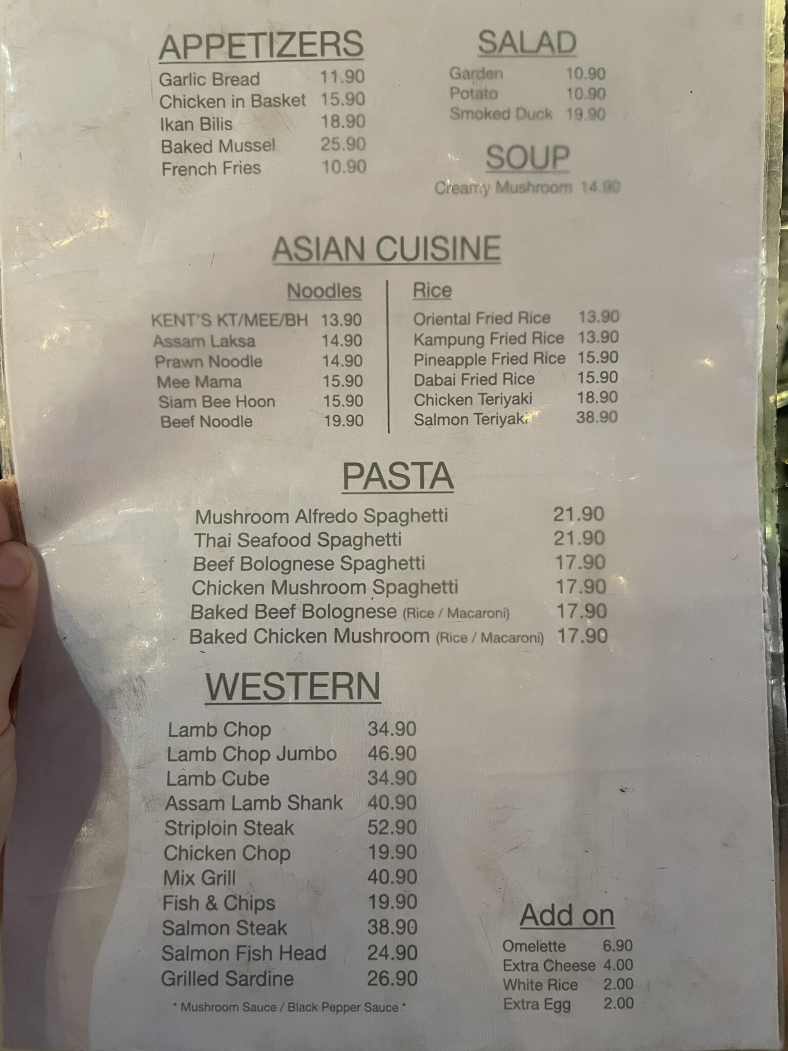 Kent’s Garden Menu Preview in Miri City - Miri City Sharing