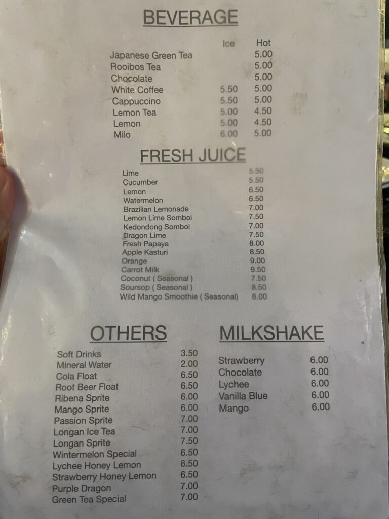 Kent’s Garden Menu Preview in Miri City - Miri City Sharing