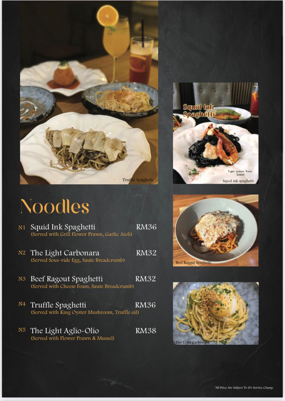 The Light Restaurant Bar Miri Menu Preview - Miri City Sharing