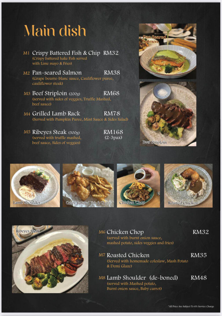 The Light Restaurant Bar Miri Menu Preview - Miri City Sharing