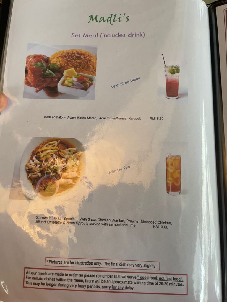 Madli’s Restaurant Menu Preview in Miri City - Miri City Sharing