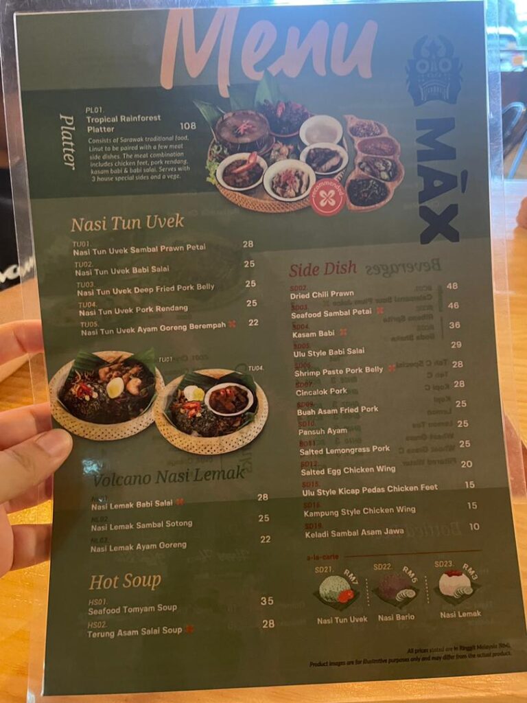 Max Cafe & Bistro Menu Preview in Miri - Miri City Sharing