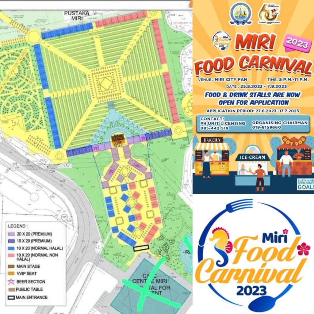 Miri Food Carnival Map Plan in Miri City Fan - Miri City Sharing