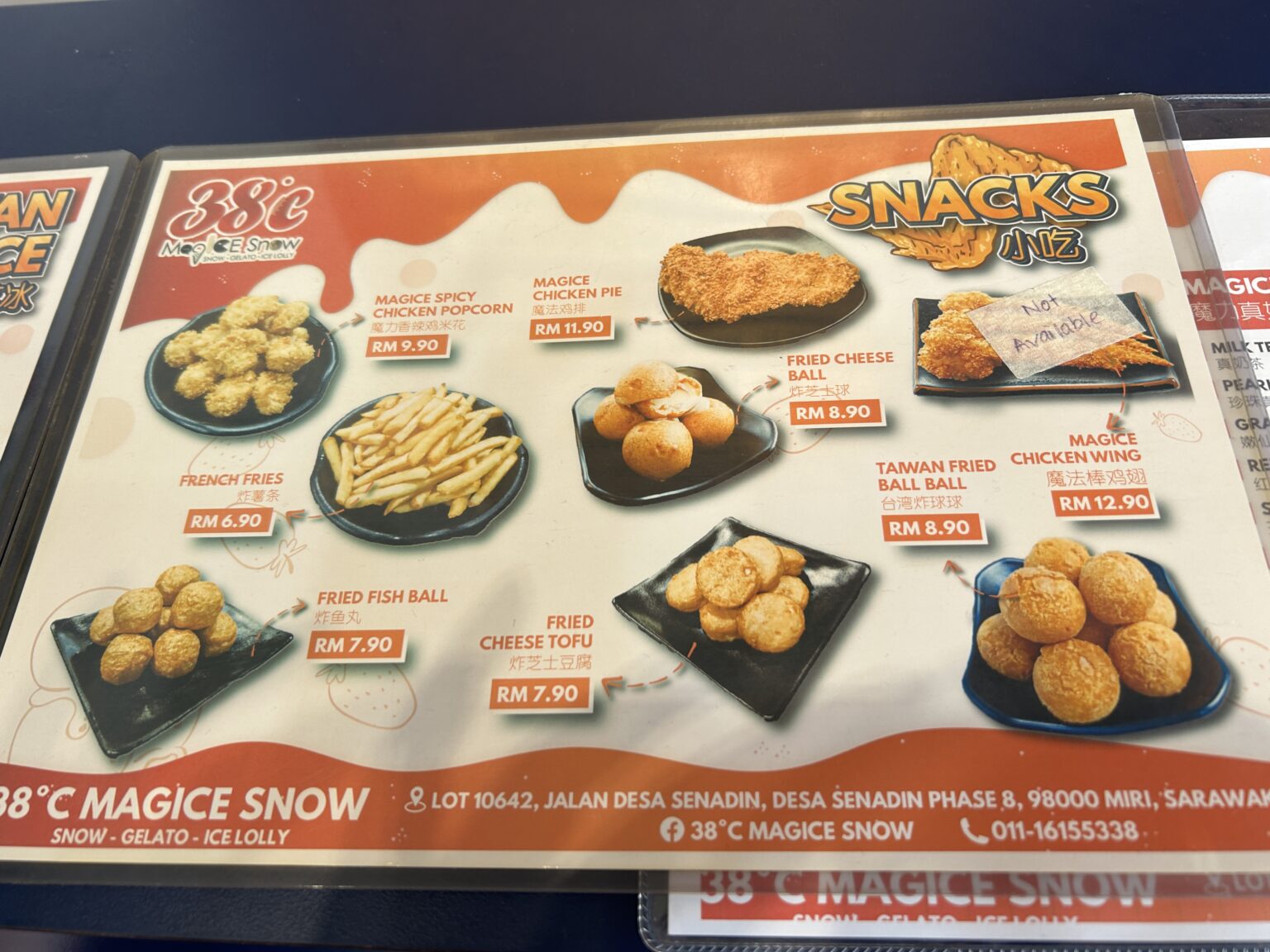 38’C MagICE Snow Menu in Miri City - Miri City Sharing