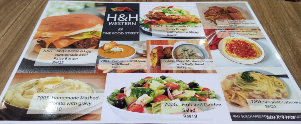 Western Food Menu found in Lutong Miri - Miri City Sharing