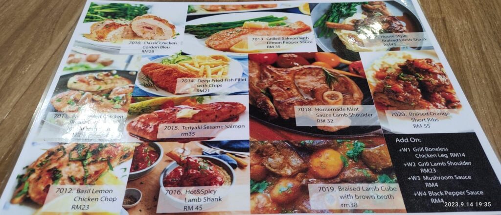 Western Food Menu found in Lutong Miri - Miri City Sharing