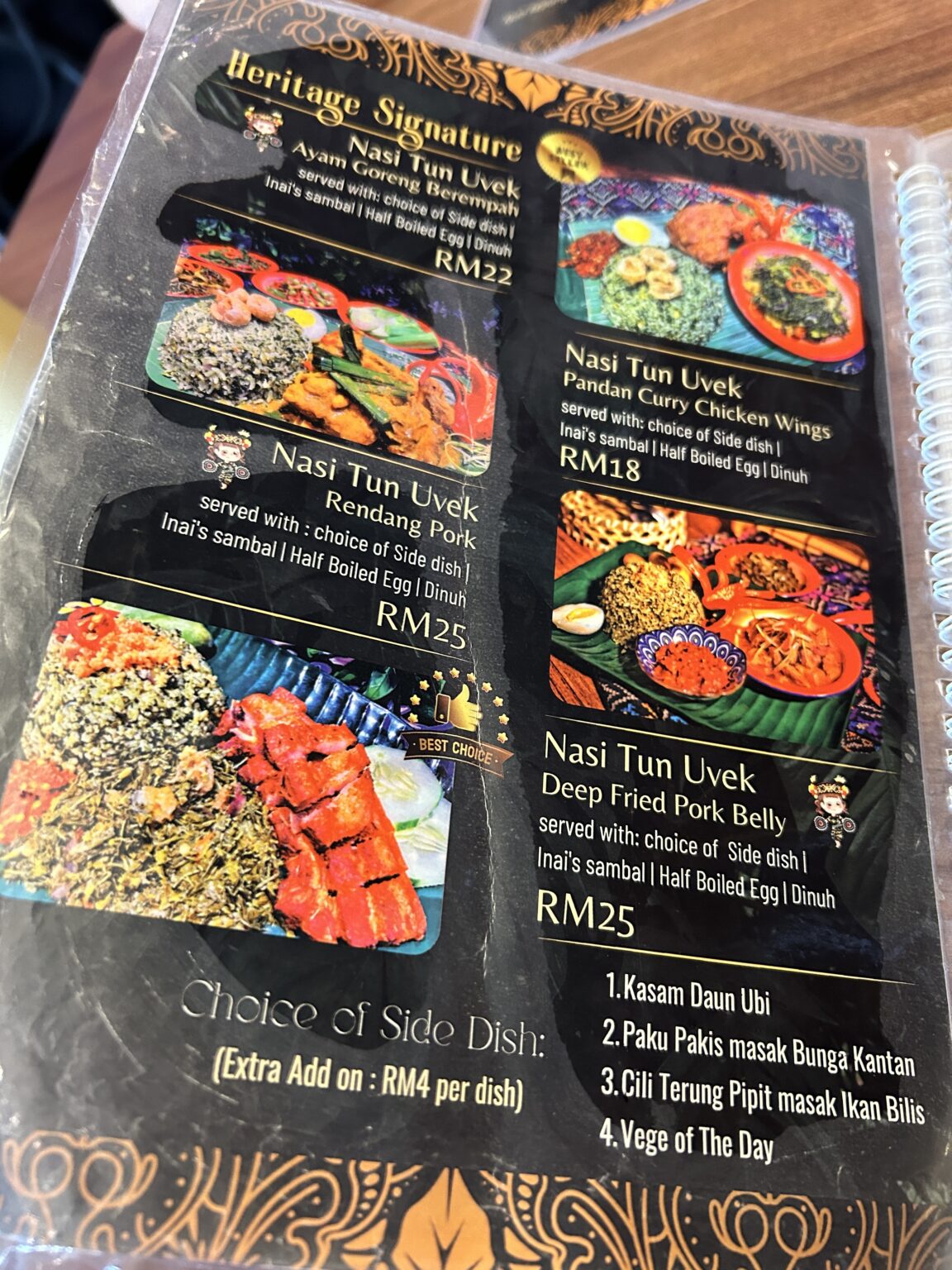 Heritage Cultural Restaurant Miri Menu Preview - Miri City Sharing