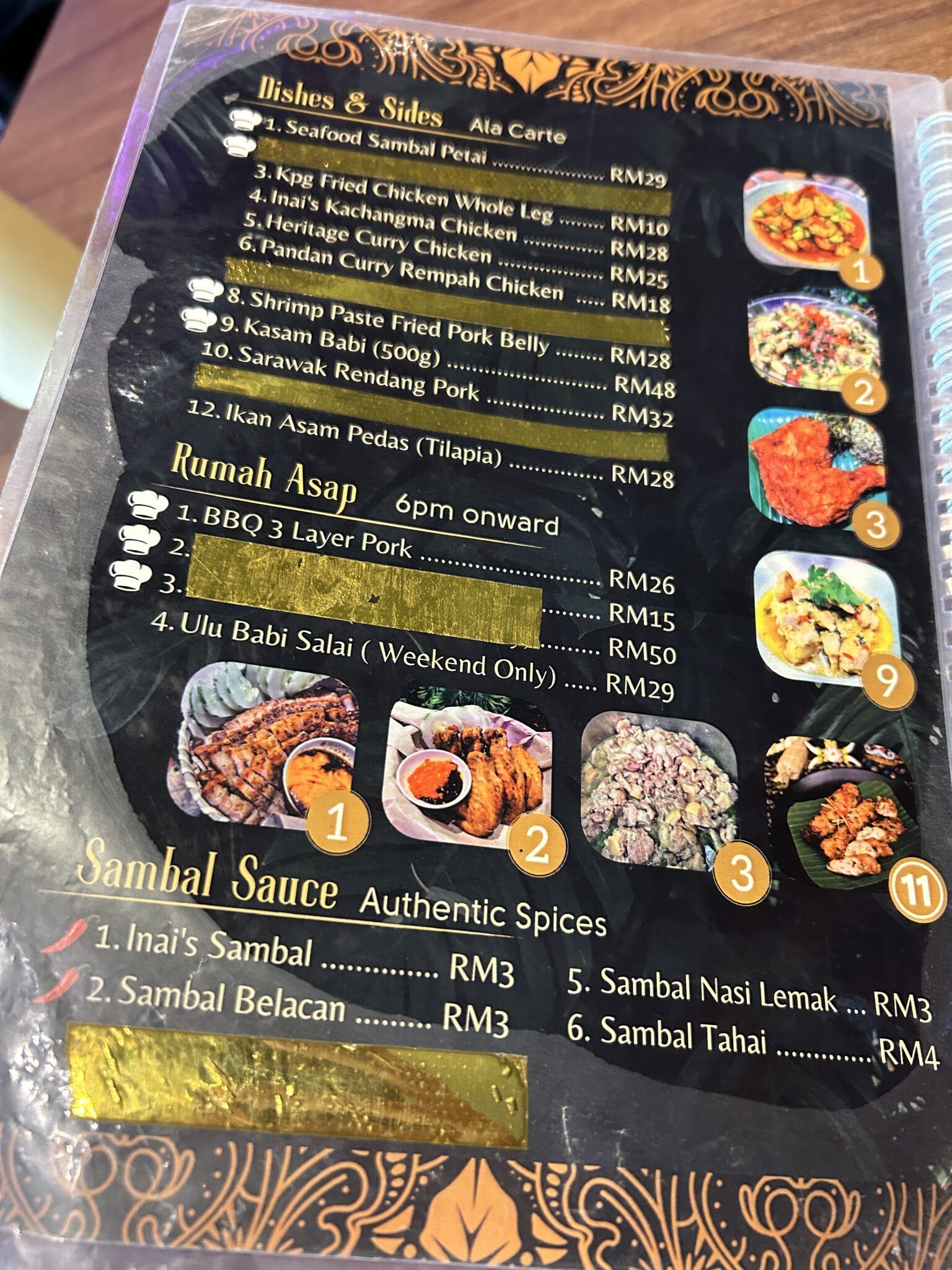 Heritage Cultural Restaurant Miri Menu Preview - Miri City Sharing