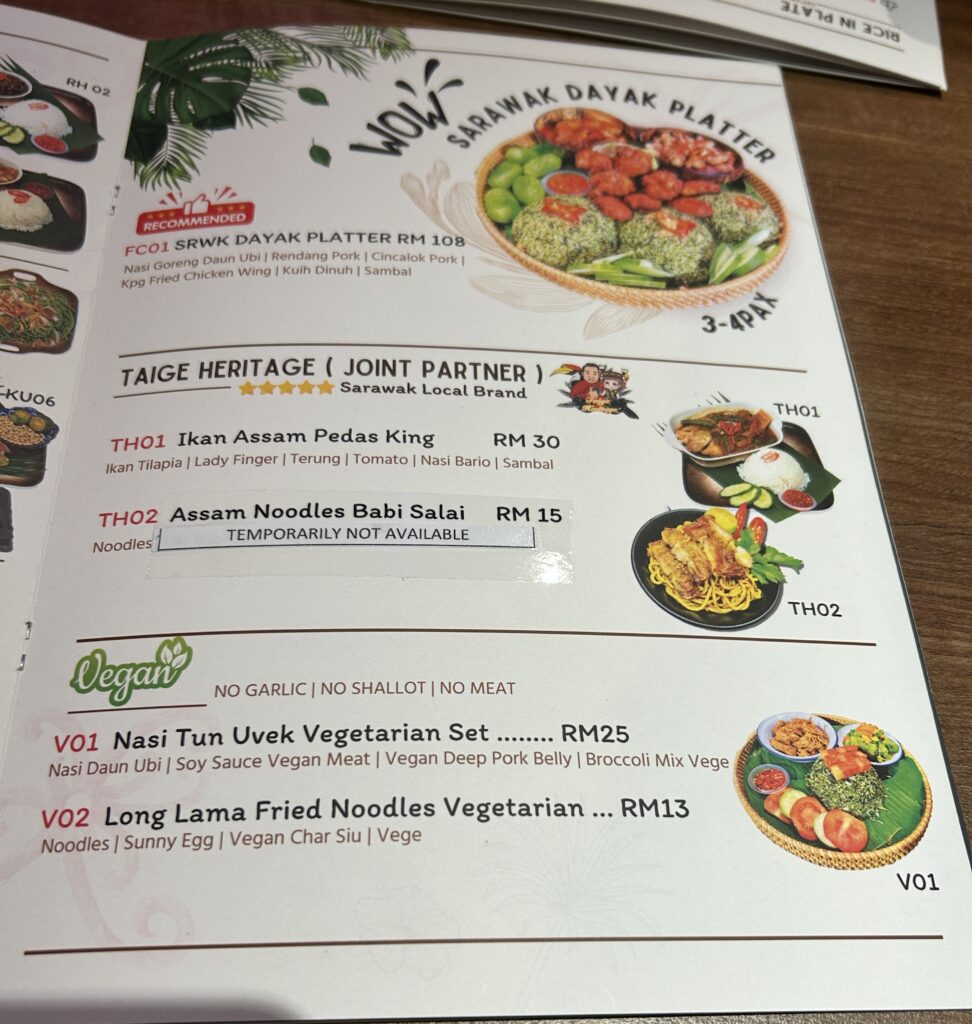 Heritage Cultural Restaurant Miri New Menu - Miri City Sharing