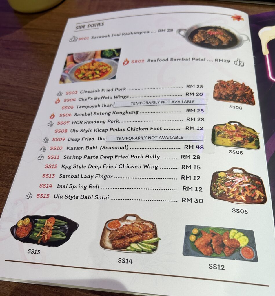 Heritage Cultural Restaurant Miri New Menu - Miri City Sharing