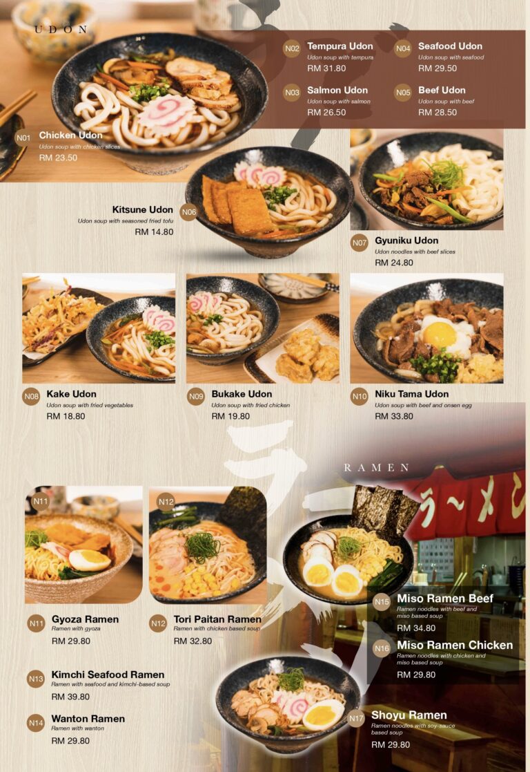 ISHI Japanese Restaurant Miri Menu Preview - Miri City Sharing