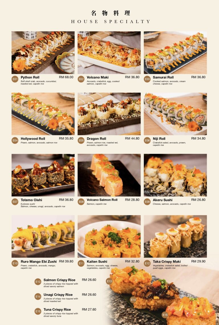 ISHI Japanese Restaurant Miri Menu Preview - Miri City Sharing