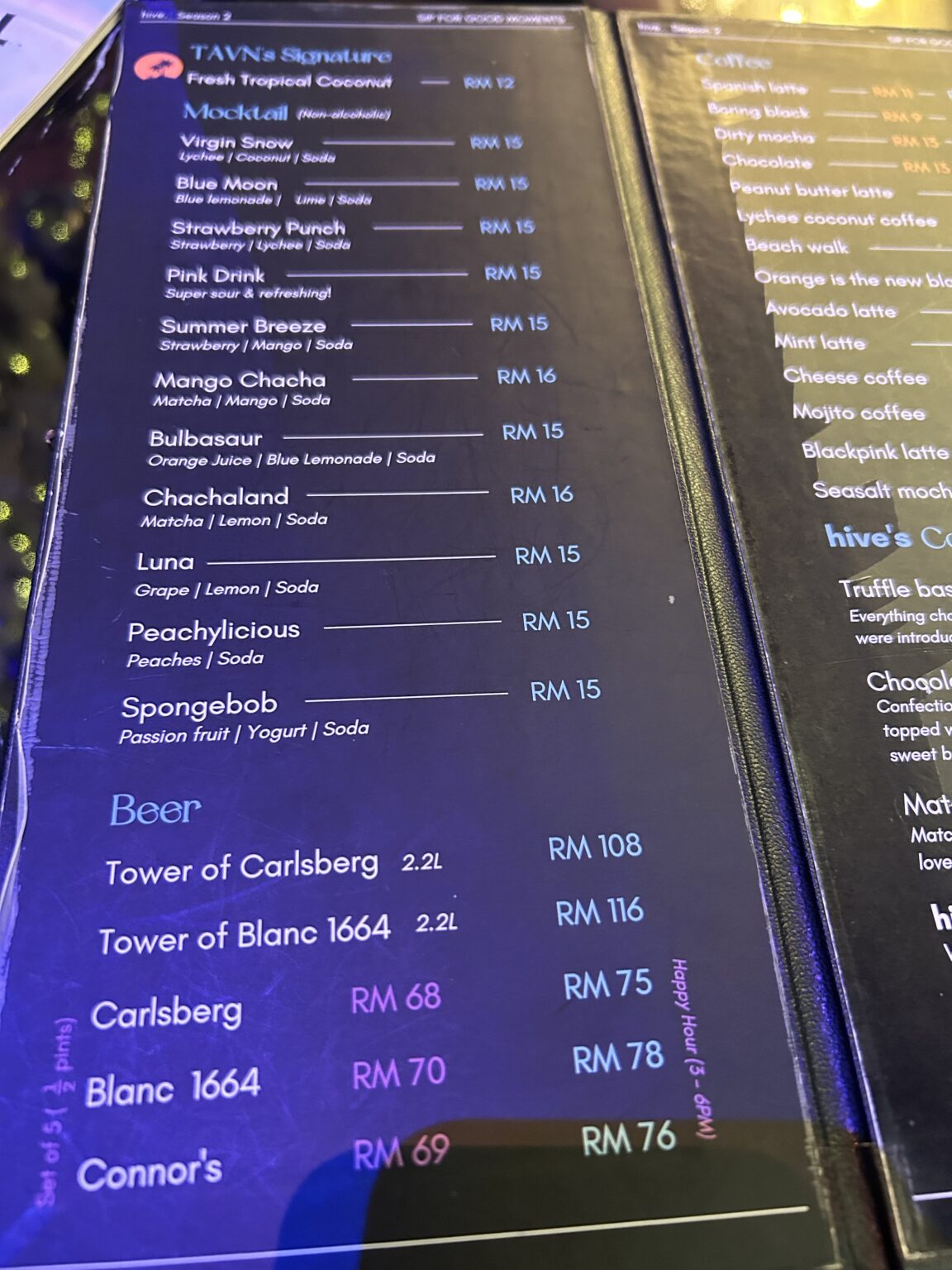 TAVN Gastropub Miri Menu Preview - Miri City Sharing