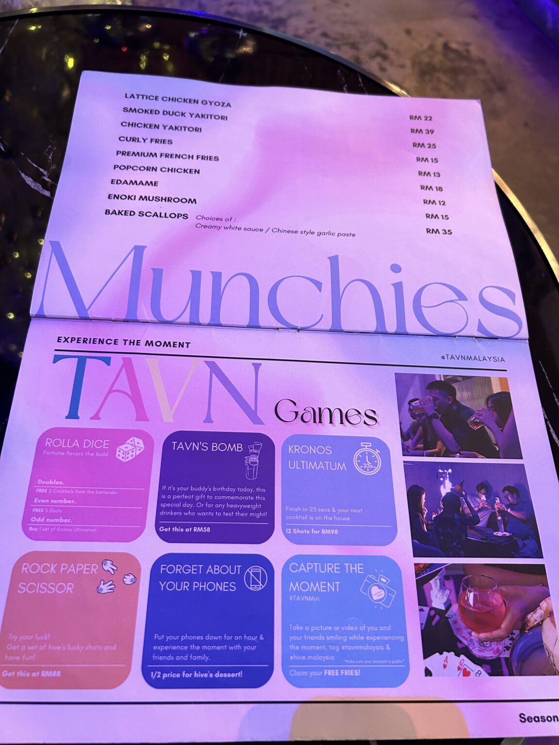 TAVN Gastropub Miri Menu Preview - Miri City Sharing