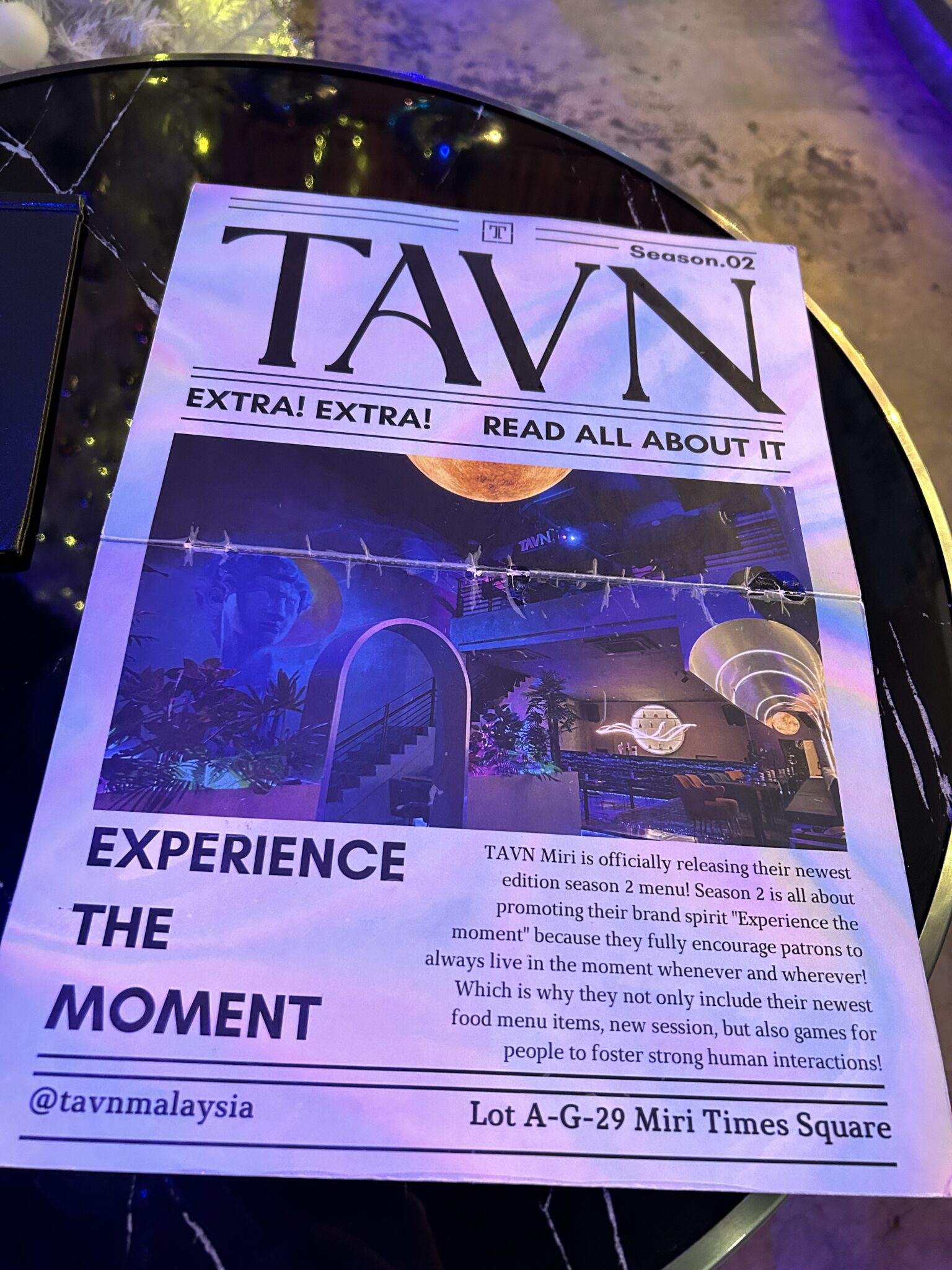 TAVN Gastropub Miri Menu Preview - Miri City Sharing