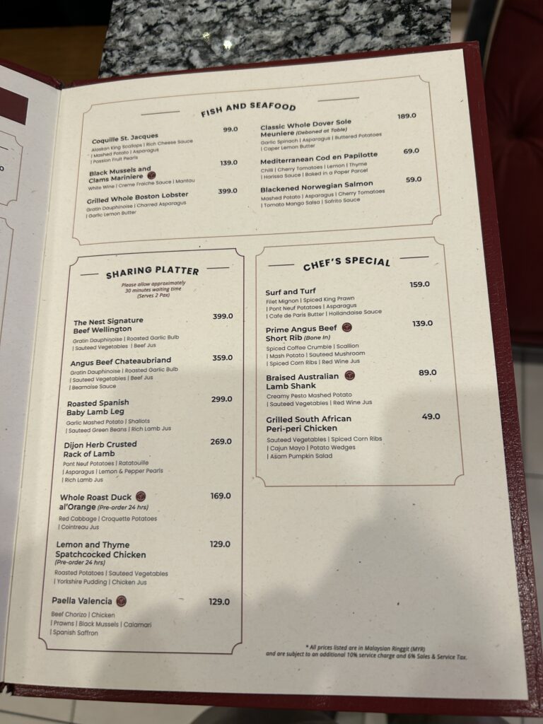 The Nest Cafe Miri Menu Preview - Miri City Sharing