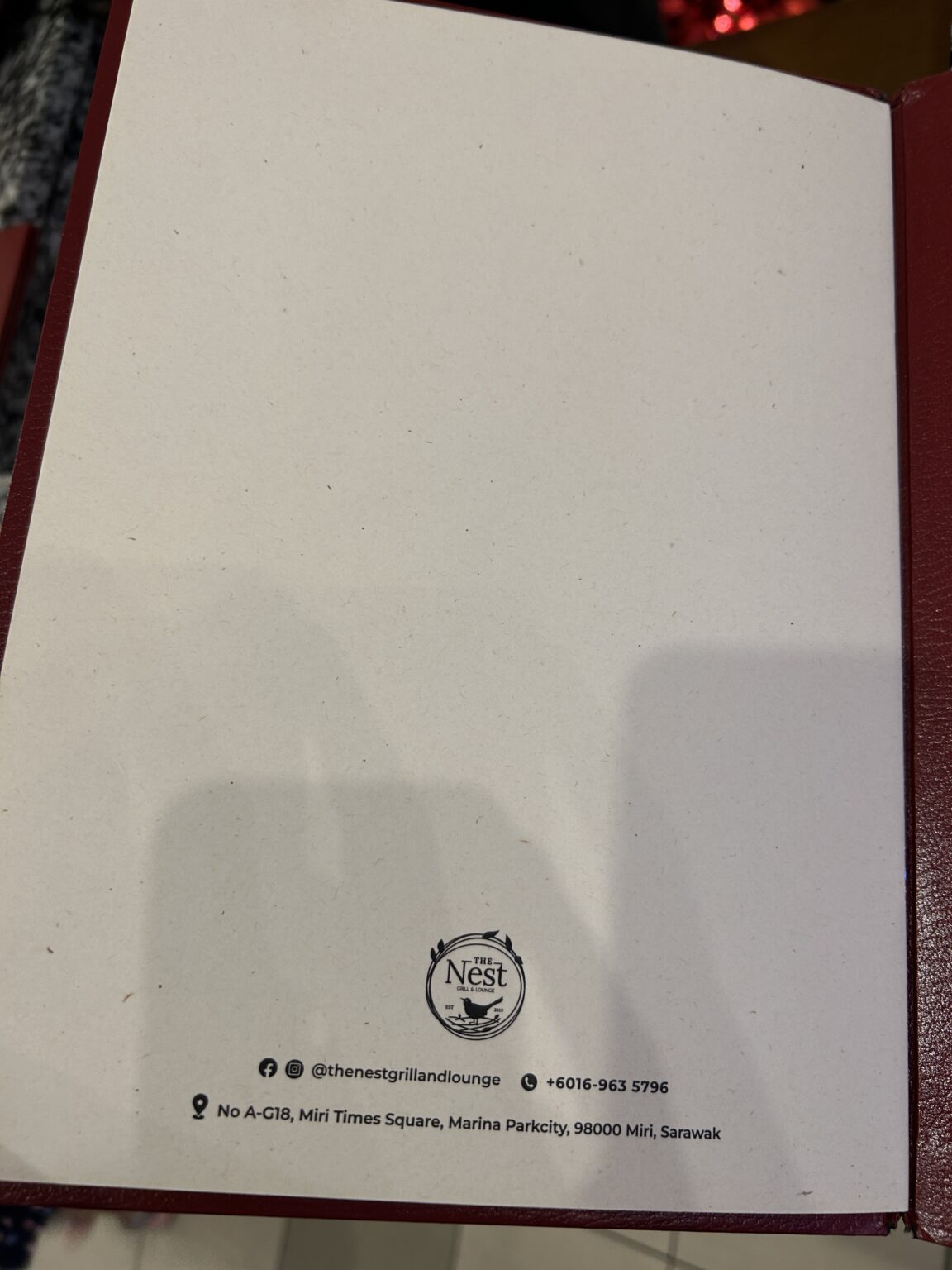 The Nest Cafe Miri Menu Preview - Miri City Sharing