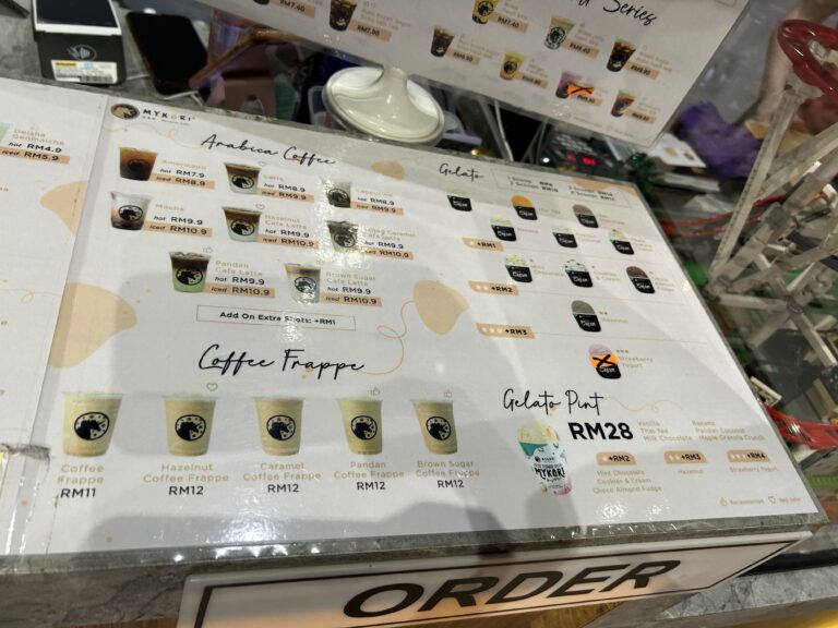 Mykori Dessert Cafe Miri Menu Preview - Miri City Sharing