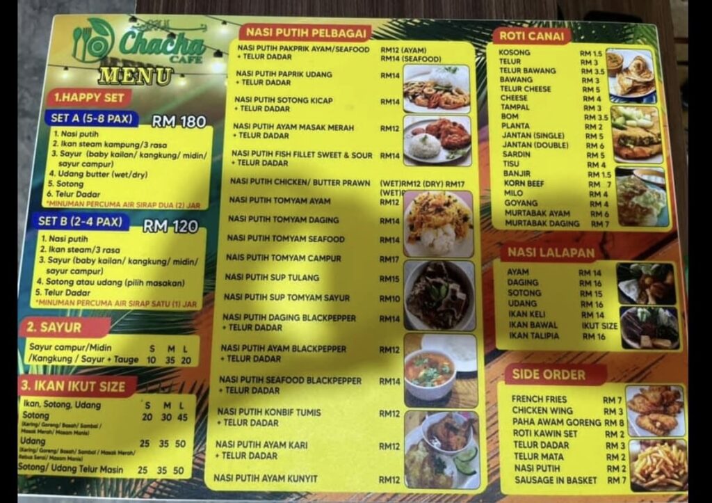 ChaCha Cafe – Must Try in Miri City - Miri City Sharing