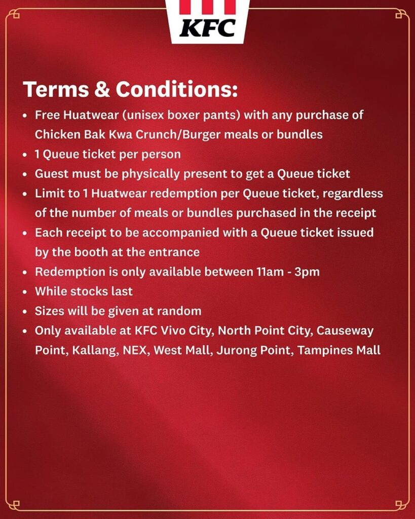 KFC will Giveaway 888 Exclusively Designed Red Shorts - Miri City Sharing