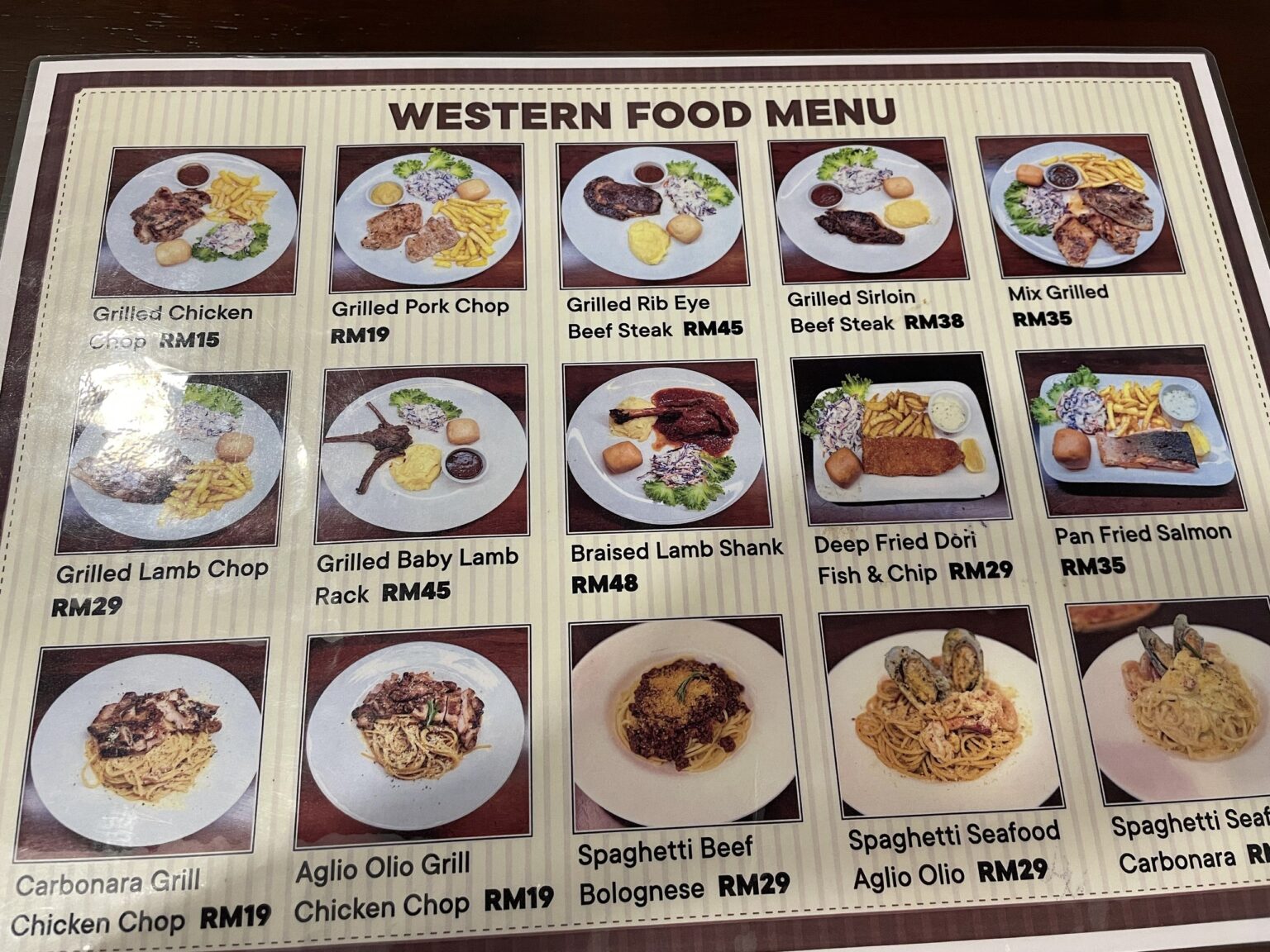 New Western Food Cafe Miri Menu - Miri City Sharing