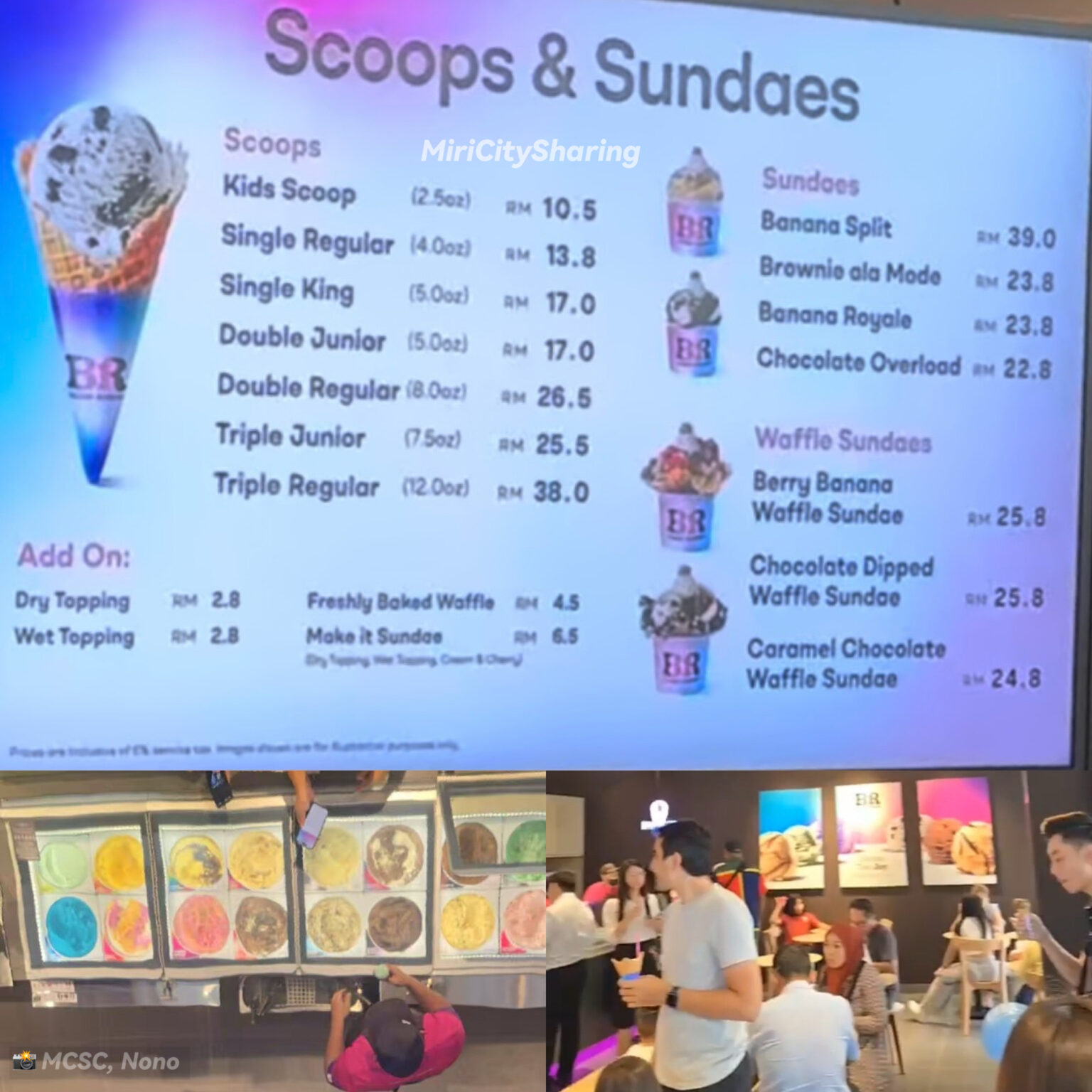 Baskin Robbins Ice Cream Menu Miri Times Square - Miri City Sharing