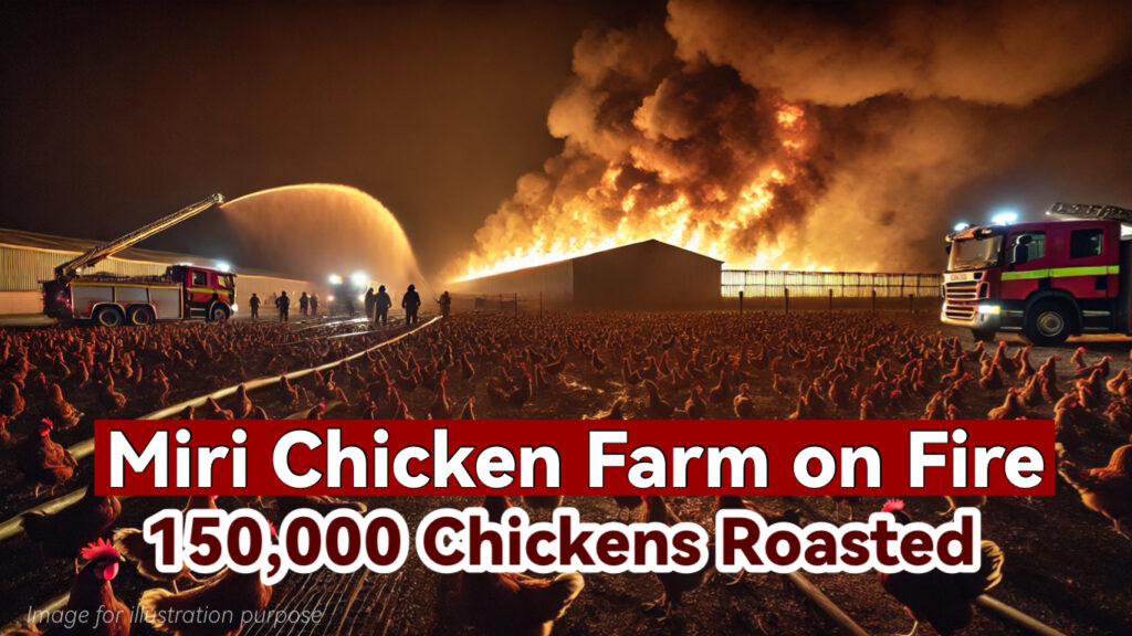 Midnight Fire at Miri Chicken Farm - Miri City Sharing