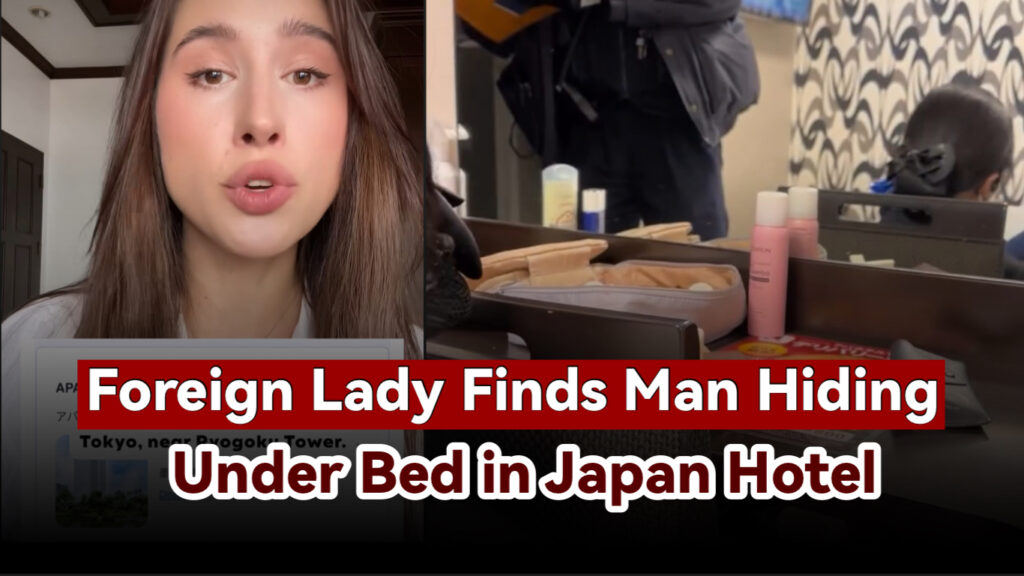 Foreign Lady Finds Man Hiding Under Bed in Japan Hotel - Miri City Sharing
