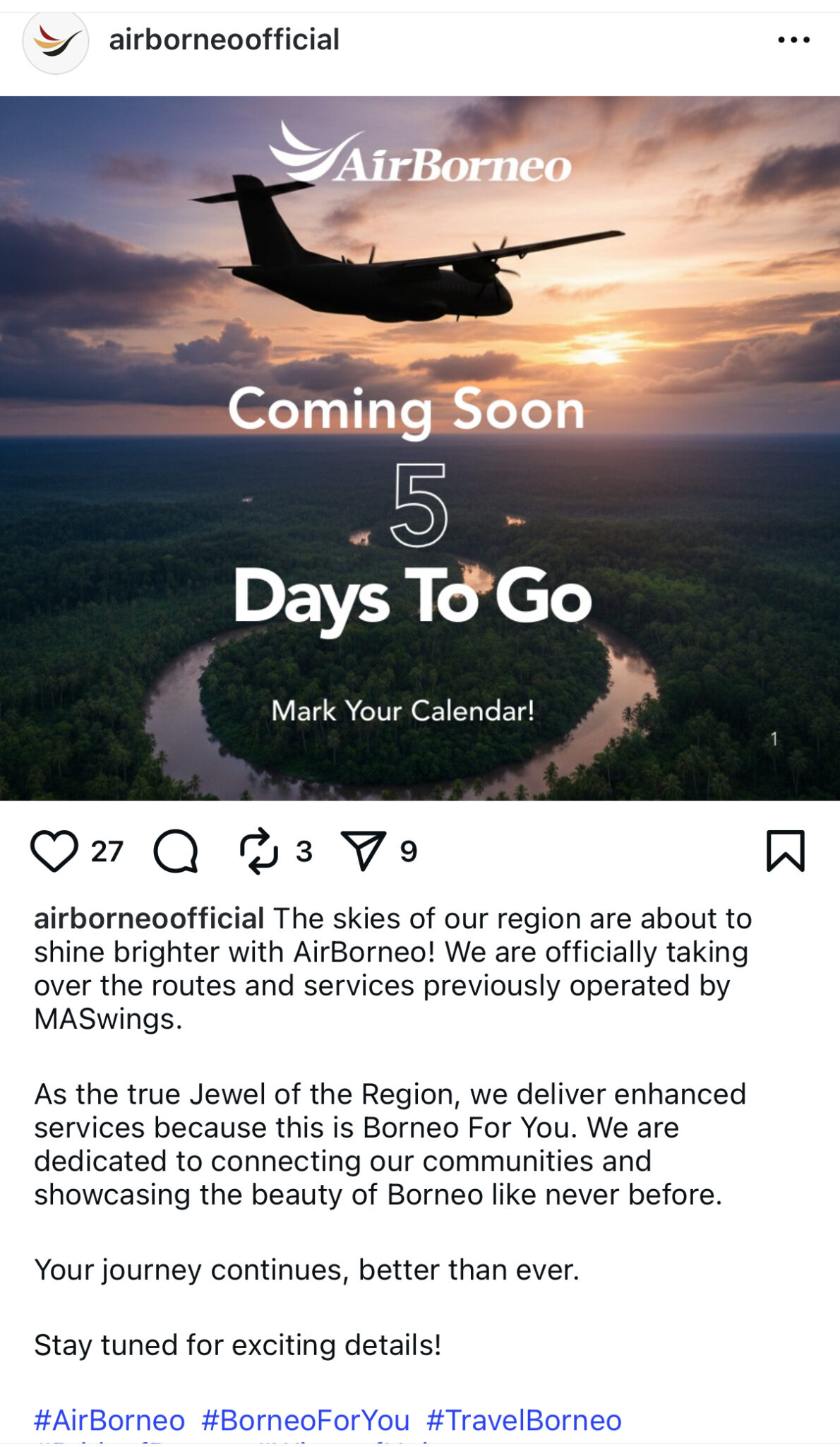 AirBorneo is Getting Ready - Miri City Sharing